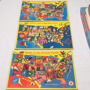 Warren Puzzles | Games | Warren Built Rite Puzzles Three Vintage Usa ...